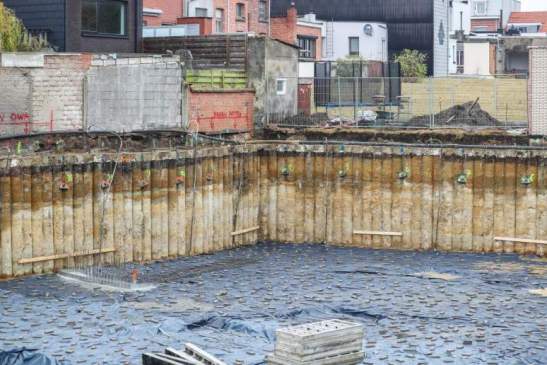 Recupereerbare berlinerwand, Secanspalenwand en Onderschoeiing in ...